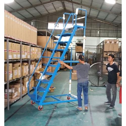 Jual Tangga Dorong . Rolling Ladders . Mobile Stairs . Tangga Gudang ...