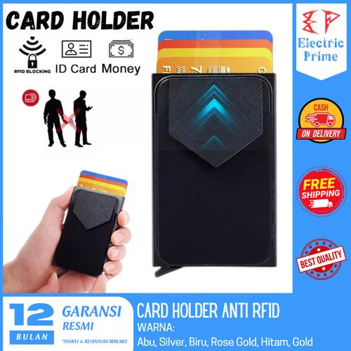 Promo Dompet Kartu Pop Up Card Holder RFID Blocking Wallet ATM Anti ...
