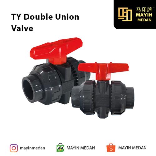 Jual TY Aquarium Double Union Valve Pipa Pipe U–PVC/ Stop Kran by 3 ...