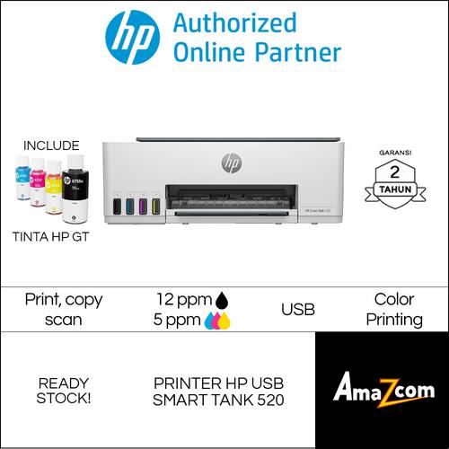 Promo Printer HP Smart Tank 520 USB All-in-One Printer (1F3W2A) Garansi ...