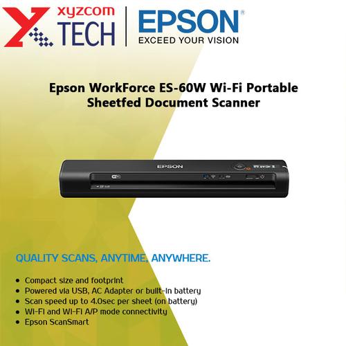 Jual Epson WorkForce ES-60W Wi-Fi Portable Sheetfed Document Scanner ...