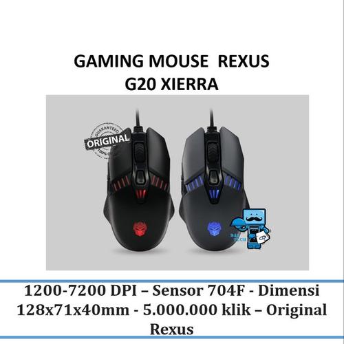 Jual Mouse Rexus Gaming Xierra G20 7d Usb 3200 Dpi - Black - Jakarta ...