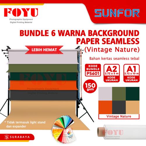 Promo 6 Background Backdrop Studio Paper Kertas Polos Seamless Sunfor ...