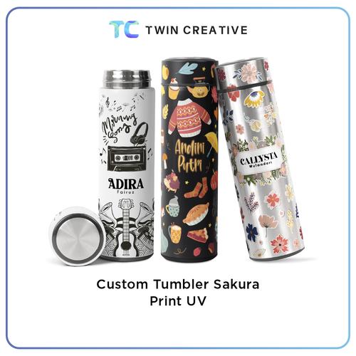 Jual Tumbler Custom Print Botol Minum Termos - Tumbler Sakura Print ...
