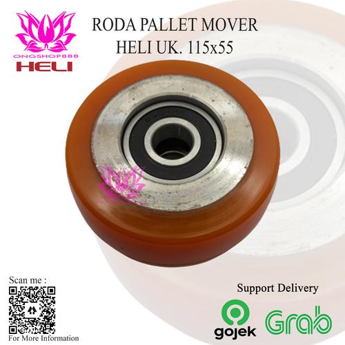 Jual Roda Pallet Mover Heli Forklift Load Wheel 115x55 Polyurethane OD ...