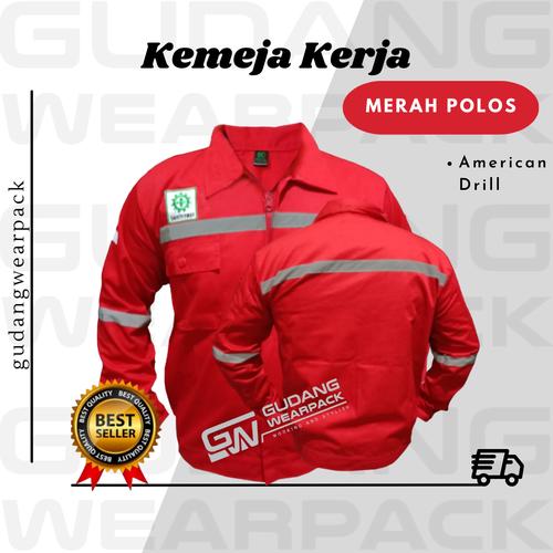 Promo Gudang Wearpack - Baju Kerja Seragam Proyek Warna Merah Polos ...