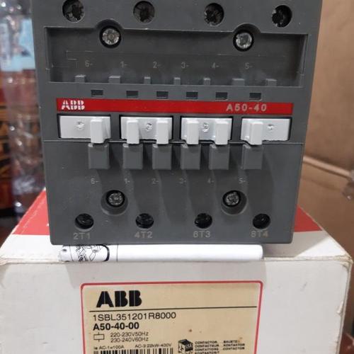 Jual Kontaktor/Contactor Abb A50-40-00 4Pole 100A 220Vac - Jakarta ...