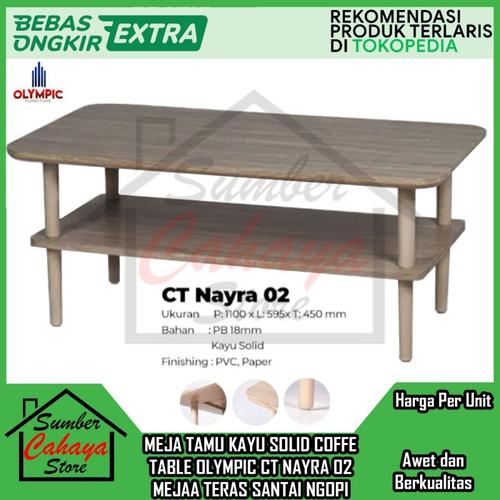 Jual [Kargo] MEJA TAMU KAYU SOLID COFFE TABLE OLYMPIC MEJAA CT NAYRA 02 ...