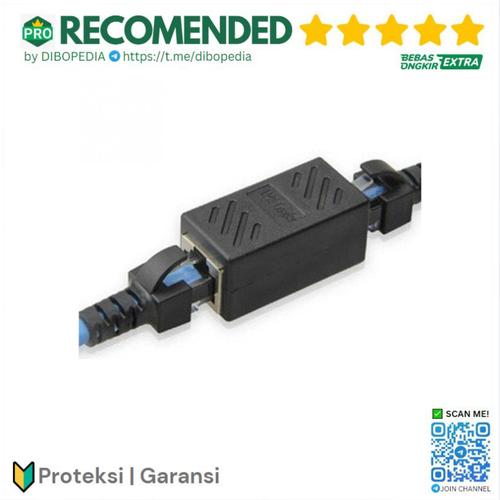 Jual RJ45 Female to Female Cat6 Network LAN Extension Adapter Connector ...