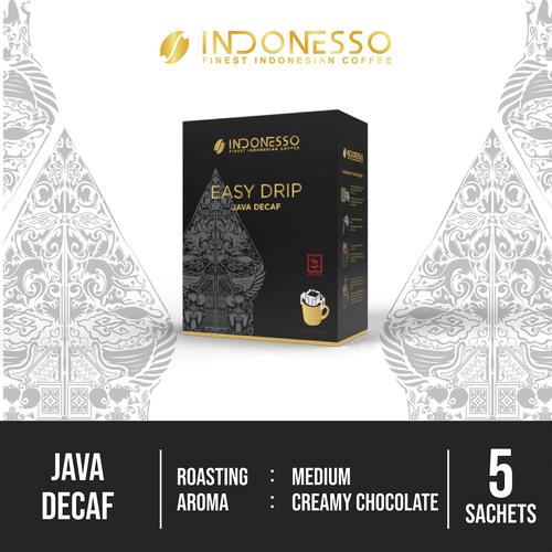 Promo INDONESSO Java Decaf Easy Coffee Drip Bag Kopi Drip 5 Sachet x ...