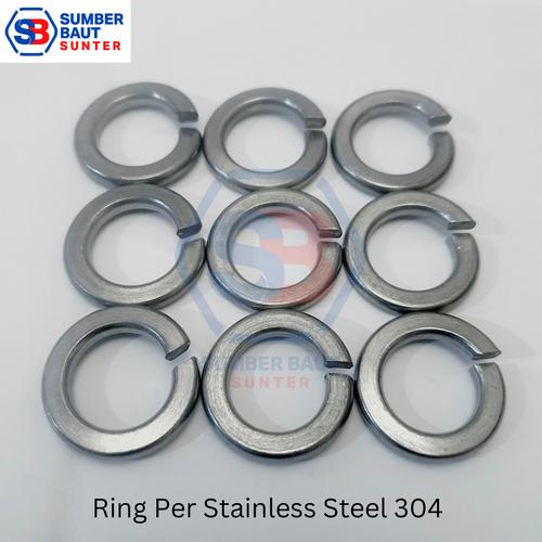 Jual M5 Ring Per Stainless Steel 304 WL Spring Lock Washer 5mm isi 100 ...
