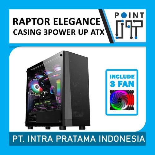 Jual Casing Komputer PC 3Power Up Raptor Elegance with LED FAN ATX CASE ...