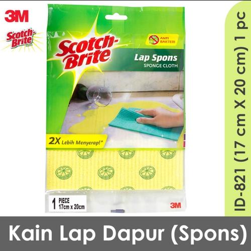 Jual Scotch brite 3m lap spons sponge lap dapur meja lantai ID 821 ...