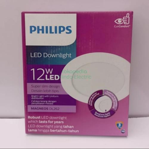 Jual Downlight LED Super Slim DL262 12W Philips MAGNEOS - Putih - Jakarta Pusat - Elindo ...