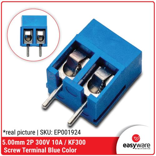 Jual KF300 5.00mm Terminal Block 2P 2 Pin Screw Terminal Blok 300V 10A ...