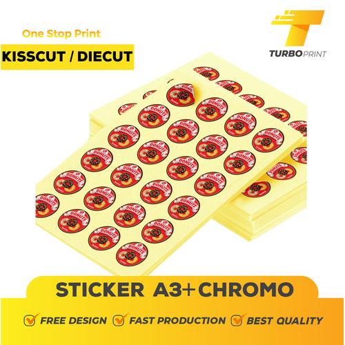Jual CETAK STICKER A3+ CHROMO / PRINT CUSTOM STIKER LABEL KEMASAN ...
