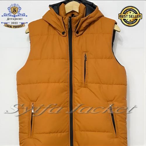 Jual Rompi Parasut Pria Vest Motor Hoodie Anti angin / Rompi gelelmbung ...