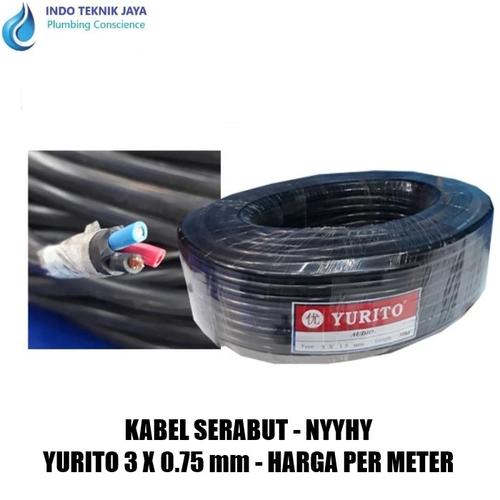 Jual KABEL SERABUT - HARGA PER METER - 3 X 0.75 mm - YURITO - NYY HY ...