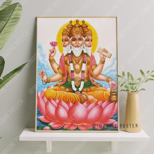 Jual Poster Gambar Dewa Brahma A3 - Foto Dewa Hindu - V1 - A4 - Kota ...