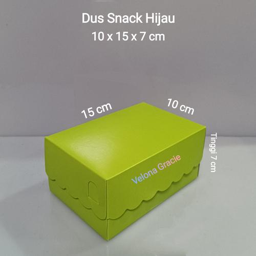 Jual Dus Hijau 10x15 Renda isi 50 pcs Kotak Kue Snack Box Hijau Stabilo ...