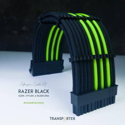 Jual Razer Black #colourfullysolid Custom Extension Cable Sleeve PSU ...