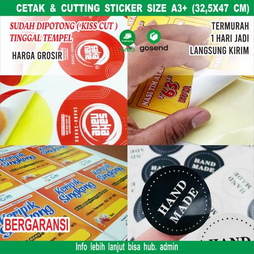 Jual Cetak Label Makanan Minuman produk Rumahan Stiker cromo + cutting ...