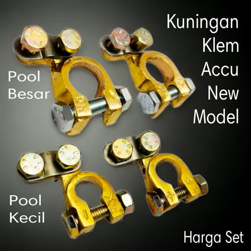 Jual Klem Aki Accu Kuningan - Model New Pool Kecil / Besar - Harga Set ...