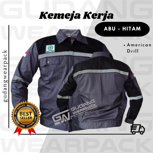 Promo Gudang Wearpack - Baju Kerja Seragam Proyek Warna Abu Hitam - ABU ...