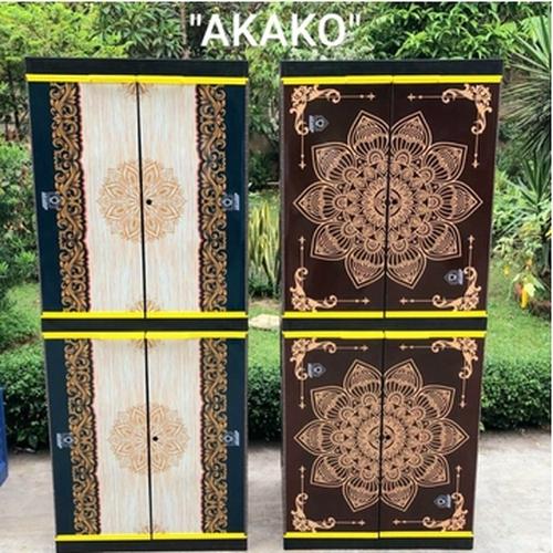 Jual Lemari Plastik Minimalis Rack Rak 4 Susun Tempat Pakaian Motif ...