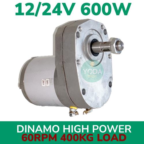 Jual High power Multi-Purpose DC motor 12/24V 600W 60RPM 400 kg Load ...