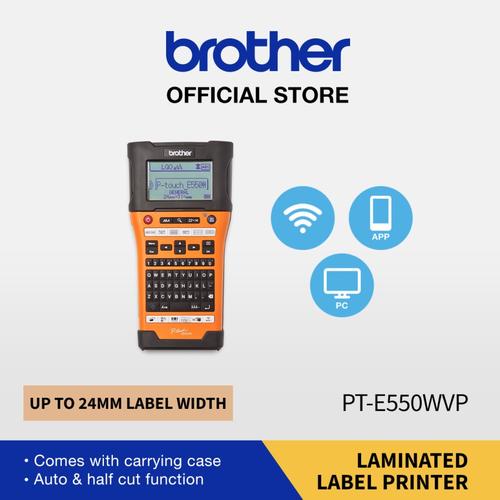 Jual Brother Label Printer PT-E550W Handheld Wireless Cabling PTE550W ...
