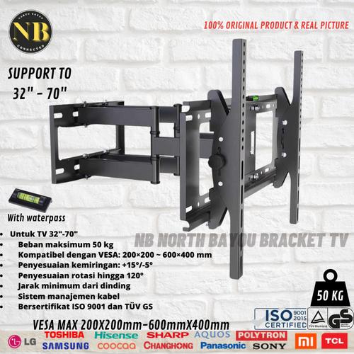 Jual NBSP2 North Bayou NB SP2 40"-80" TV BREKET SWIFFEL BRACKET TV 80 ...