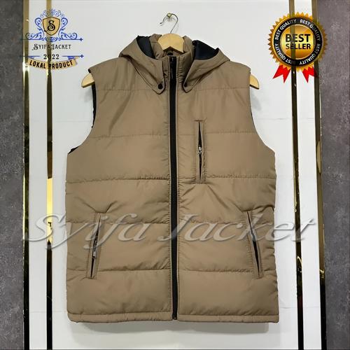 Jual Rompi Parasut Pria Vest Motor Hoodie Anti angin / Rompi gelelmbung ...