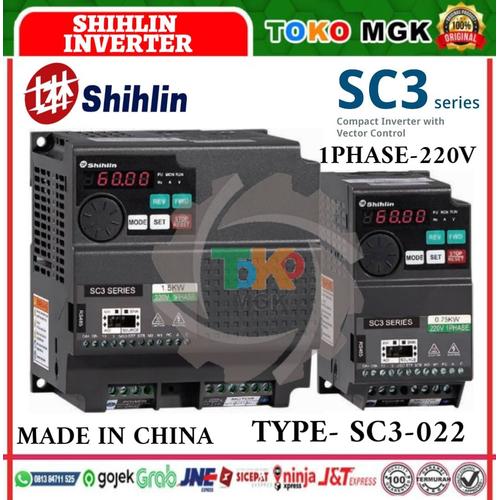 Jual INVERTER SHIHLIN SC3-021 0.75KW 1HP 1PHASE 220V - ORIGINAL ...