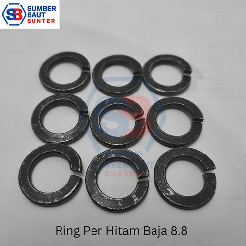 Jual M8 Ring Per Baja Hitam 5/16" Spring Washer Lock 8.8 8mm Tebal ...