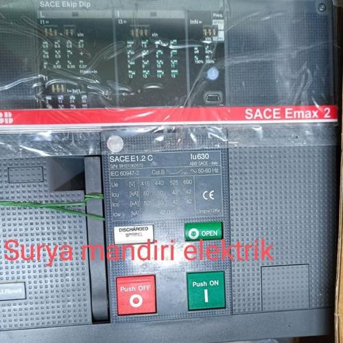 Jual Mccb Abb Sace Emax2 E1.2C 630A 3P 50Ka Elektrical ( Motor+Uvt ...