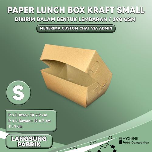 Promo PAPER LUNCH BOX UKURAN SMALL / LUNCH BOX PAPER S TEBAL LAMINASI ...