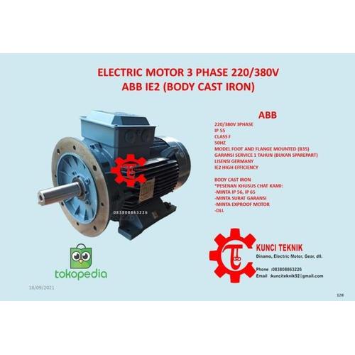 Jual Abb 2Hp 1.5Kw 3Phase 4Pole Elektro Motor/Dinamo/Motor Induksi B35 Ie2 - Jakarta Barat ...