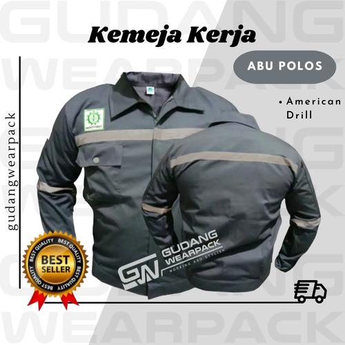 Promo Gudang Wearpack - Baju Kerja Seragam Proyek Warna Abu Polos - ABU ...