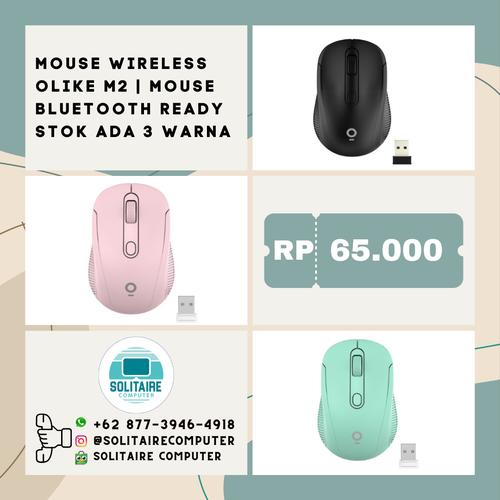 Jual Olike Mouse Wireless M2 Black | Pink | Green - Hitam - Kota ...
