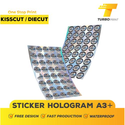Jual CETAK STICKER A3+HOLOGRAM / PRINT CUSTOM STIKER LABEL KEMASAN ...