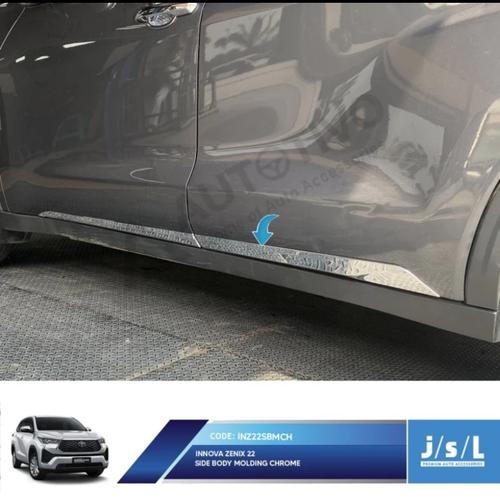 Jual JSL List Pintu Samping Innova Zenix 2022 Side Body Molding Chrome ...