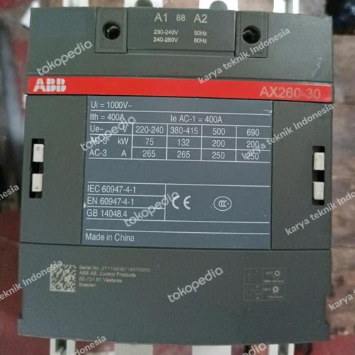 Jual Kontaktor Abb Ax260-30 40A 220V - Jakarta Barat - Mitra Autopedia ...