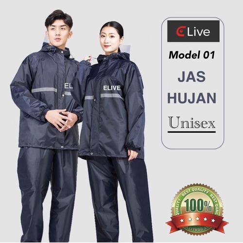 Jual Jas Hujan ELIVEsetelan Premium All Size Pria Wanita Tebal Oxford Cloth - 2XL(165-175)CM ...