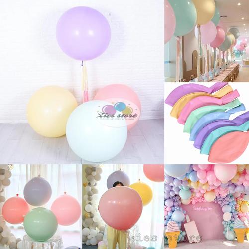 Jual Balon Latex Pastel Jumbo / Balon Macaron 36 inch - abu abu SMA ...