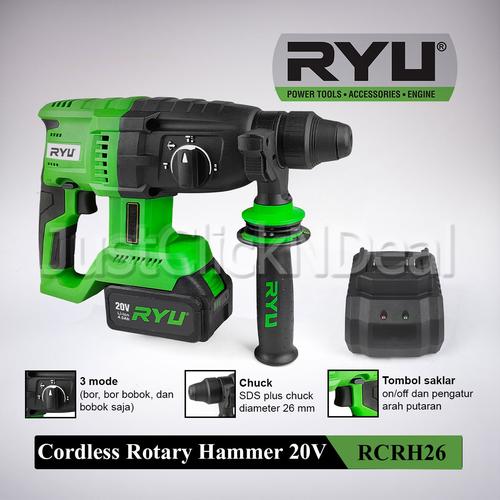 Jual RYU Cordless Rotary Hammer 26 mm Paket Mesin Bobok Beton Tembok - Kab. Tangerang - DX ...