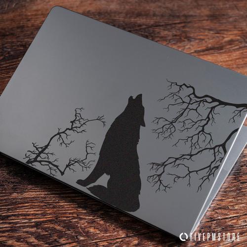 Jual Sticker Decal Serigala Mengaum stiker Decal Wolf Howl laptop Mac ...