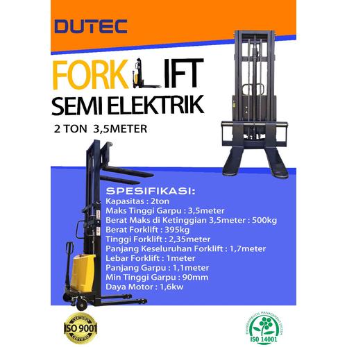 Jual Semi Electric Hand stacker 2T*3.5 M /Hand lift Elektrik 2 ton 3.5Meter - Kota Surabaya ...