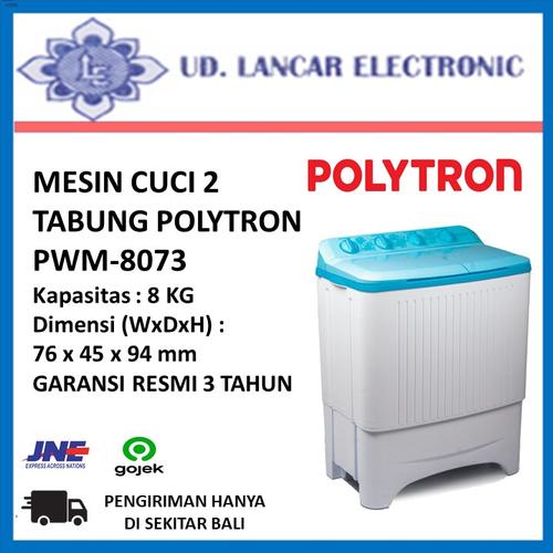 Jual Mesin Cuci 2 Tabung 8 Kg Polytron PWM-8073 - Kota Denpasar ...