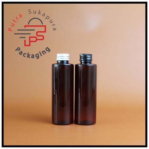 Jual botol ulir 150ml rf amber/botol plastik 150ml/ulir alumunium neck ...